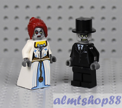 LEGO - Zombie Bride & Groom Minifigure -- Halloween Female Male Monster ...
