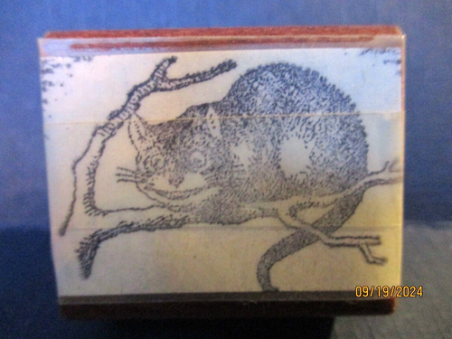 LEAVENWORTH JACKSON CHESHIRE CAT RUBBER STAMP WOOD MTD | eBay