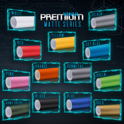 Premium Matte Flat Vinyl Wrap Sheet Sticker Decal Air Bubble Free ...