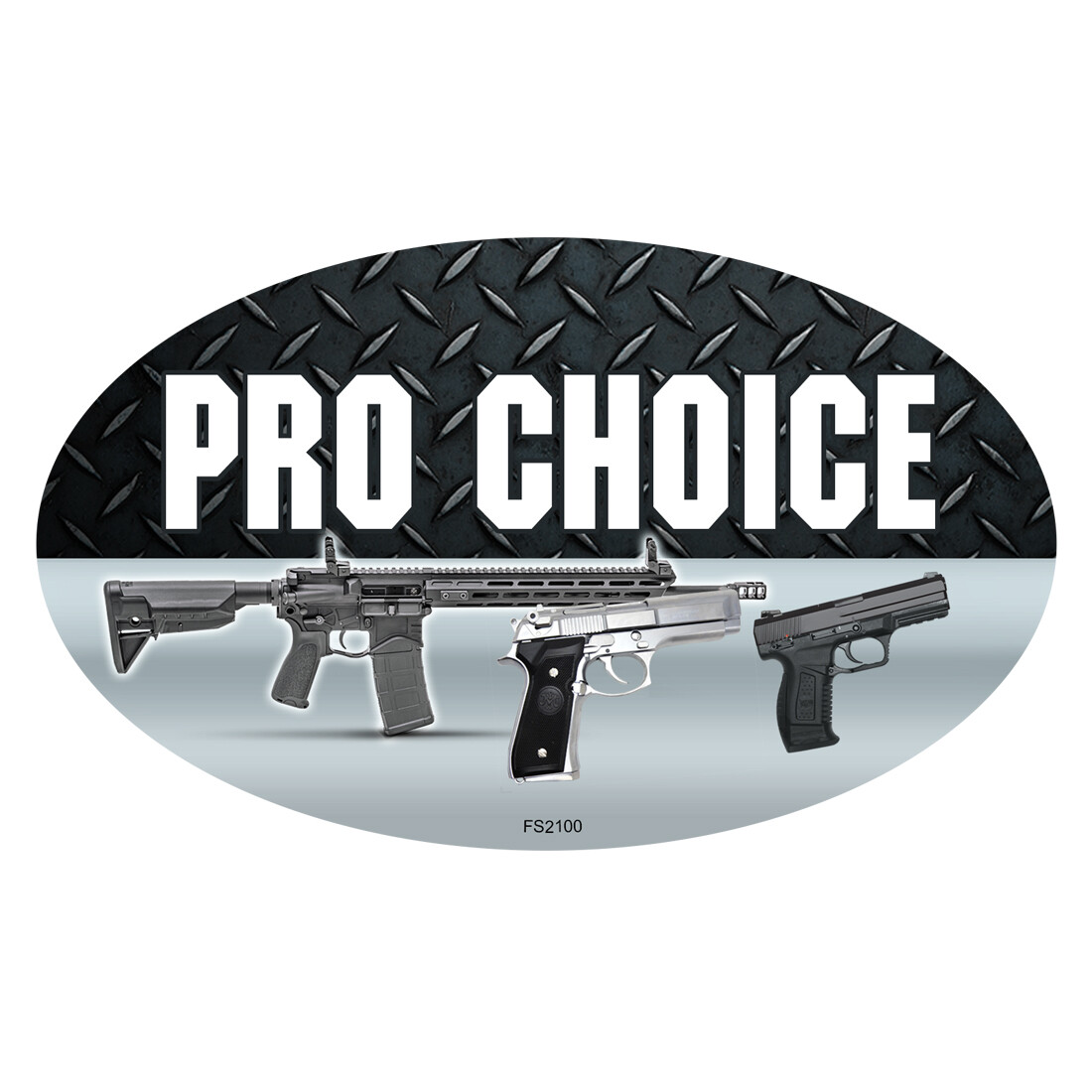 Pro Choice Guns Oval Sticker - Funny 2nd Amendment vinyl decal car ...