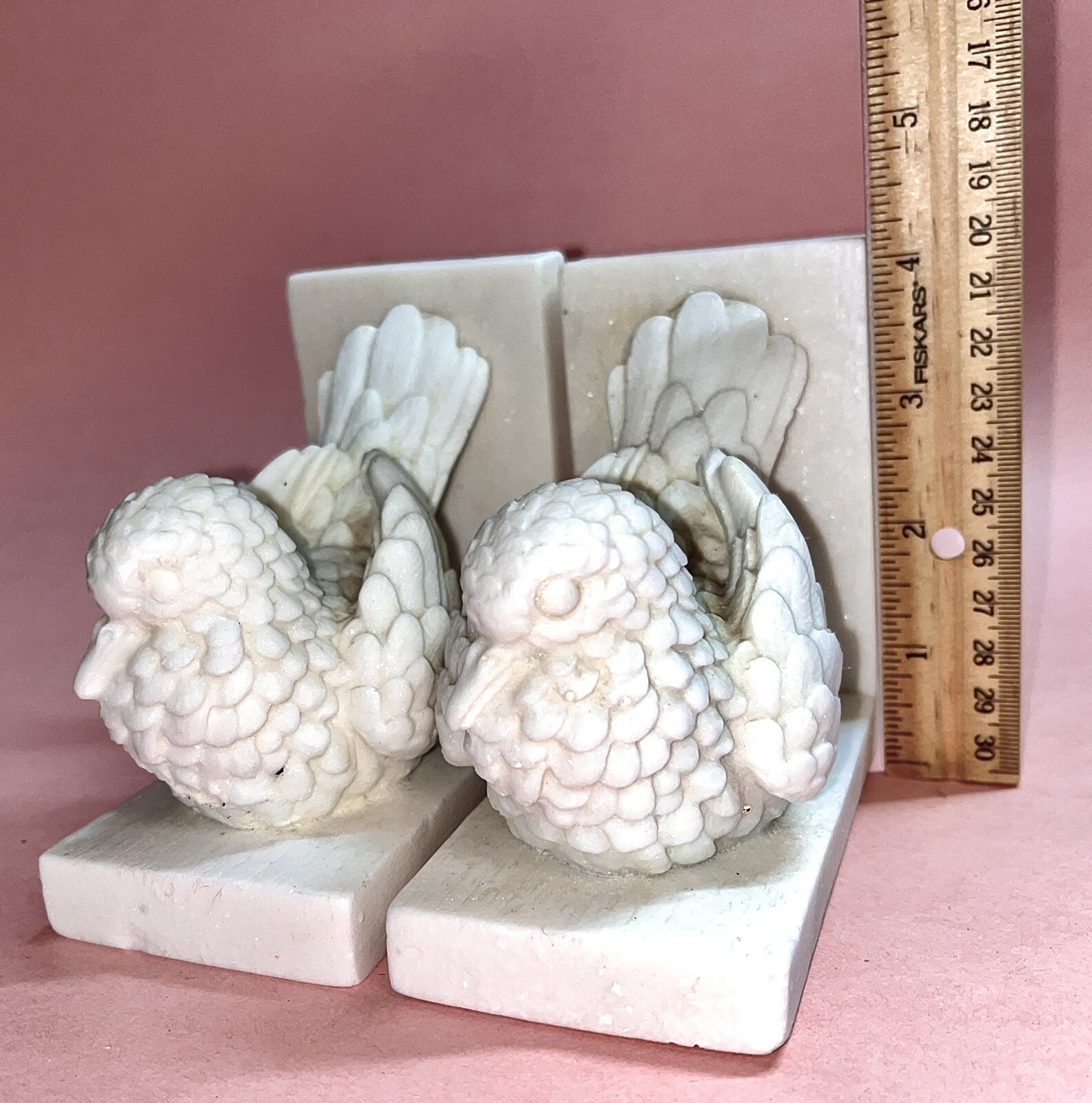 A. Santini Carved Alabaster White Dove Bookend Set Made in Italy | eBay