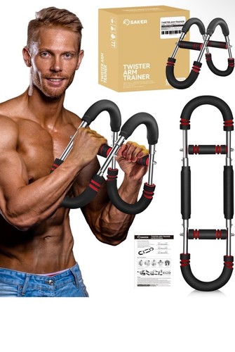 Saker Twister Arm Trainer, 70-100Lb Adjustable Power Twist Bar, Chest ...
