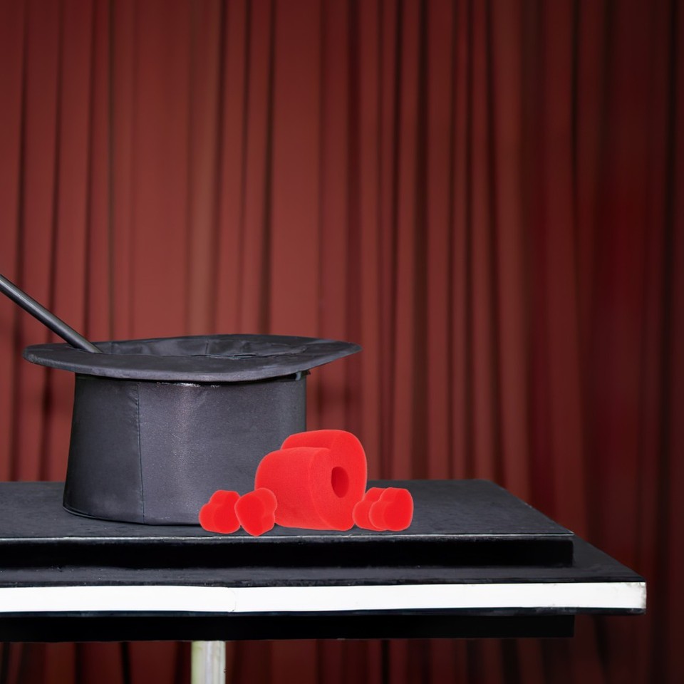 4 Sets Toy Heart Shaped Sponge for Conjuring Kids Toys Performance ...