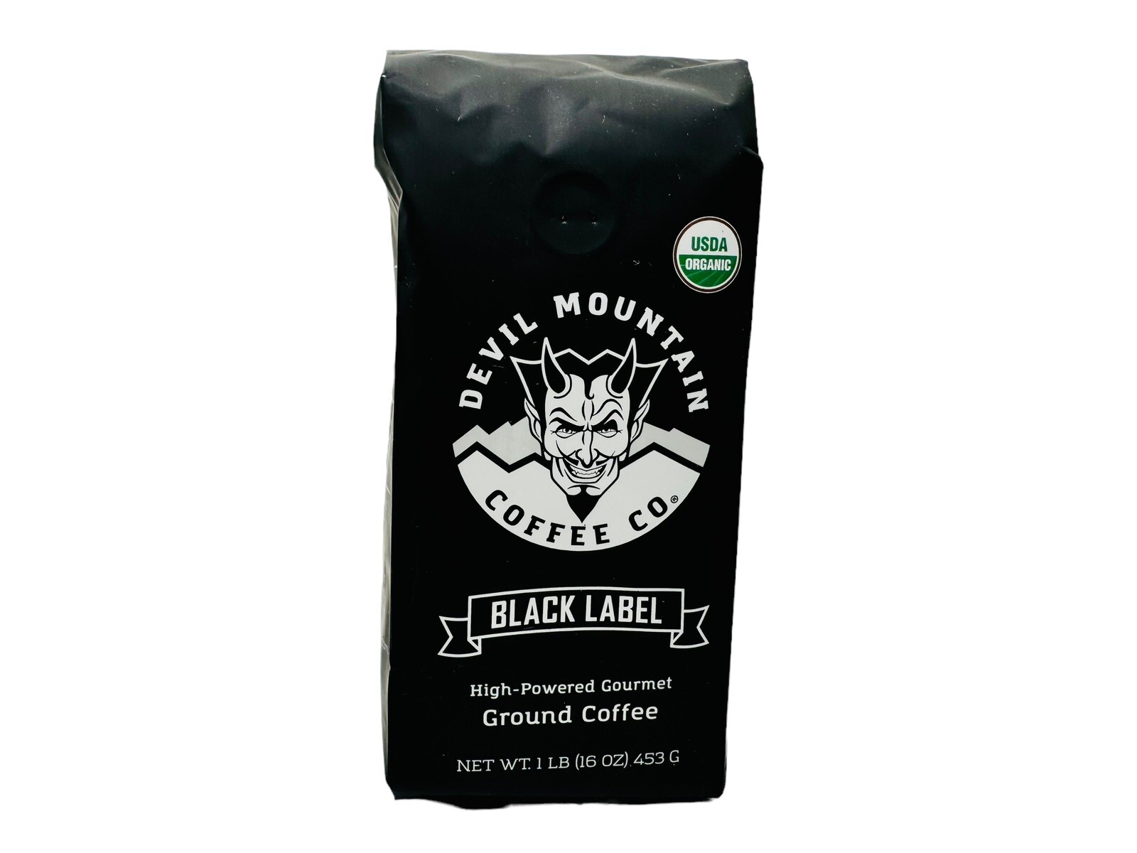 Black Label Devil Mountain Dark Roast Strong Ground Coffee 16 Oz-NEW ...