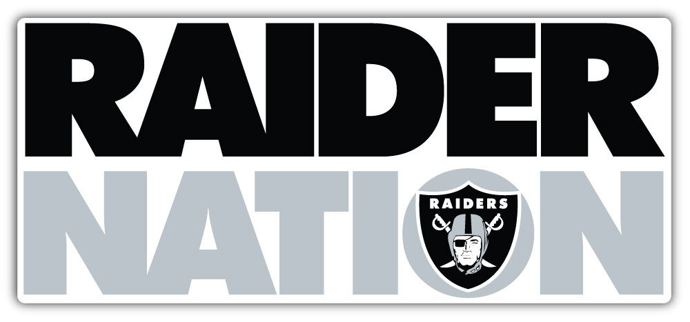 Oakland Raiders Nation NFL Sport Car Bumper Sticker Decal ''SIZES'' | eBay
