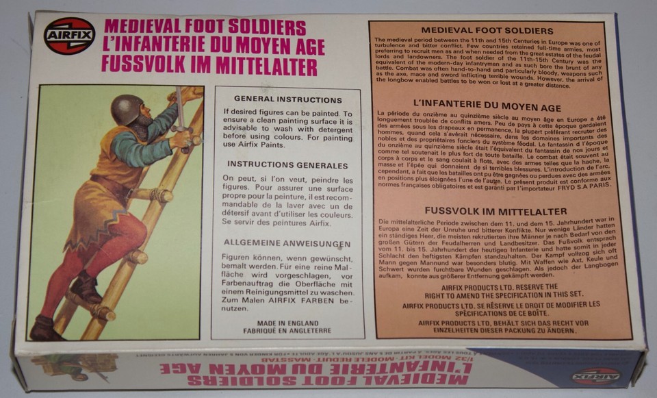 Airfix Toy Soldiers medeieval foot knights 1/32 Scale new old shop ...