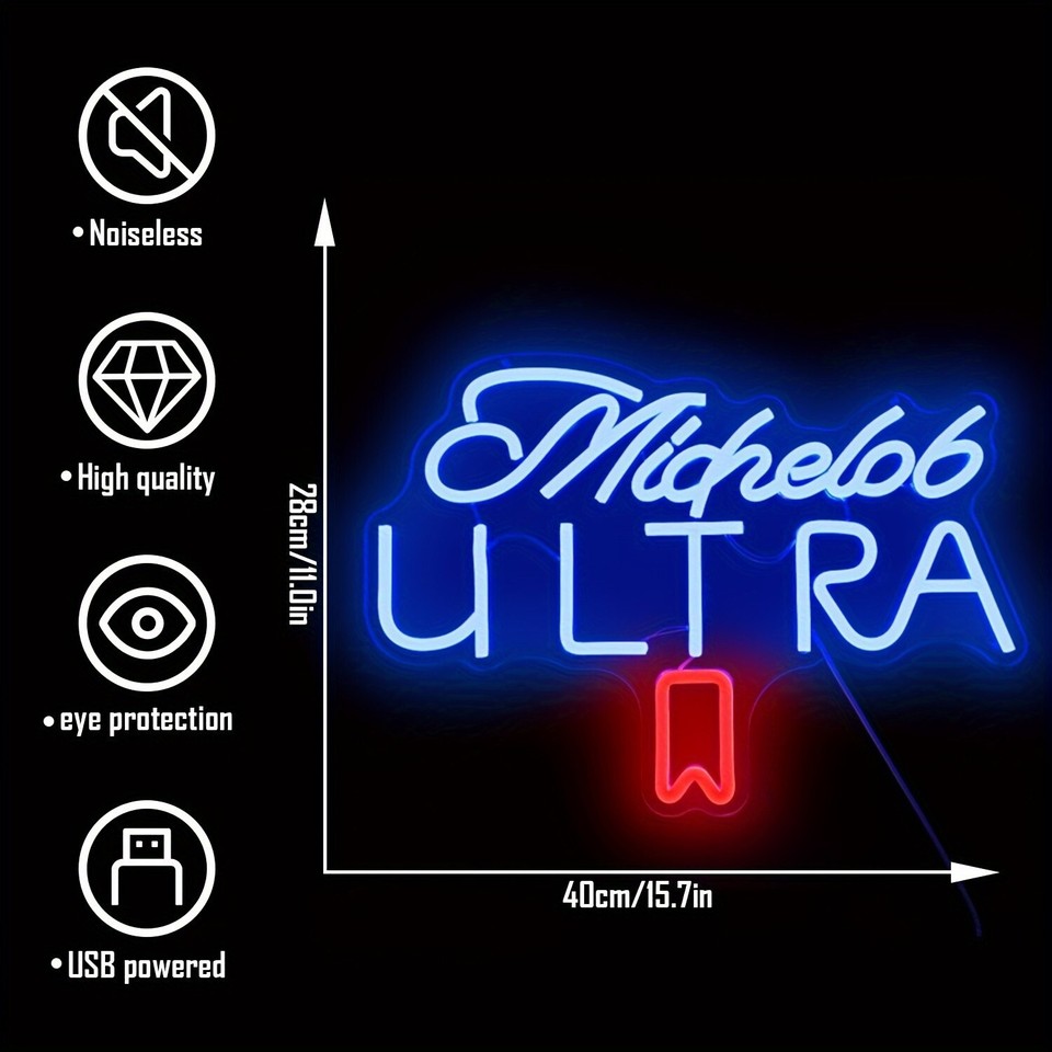 Beer usb Neon Sign LED sign for Wall Decor Dimmable Beer Neon Signs Bar ...