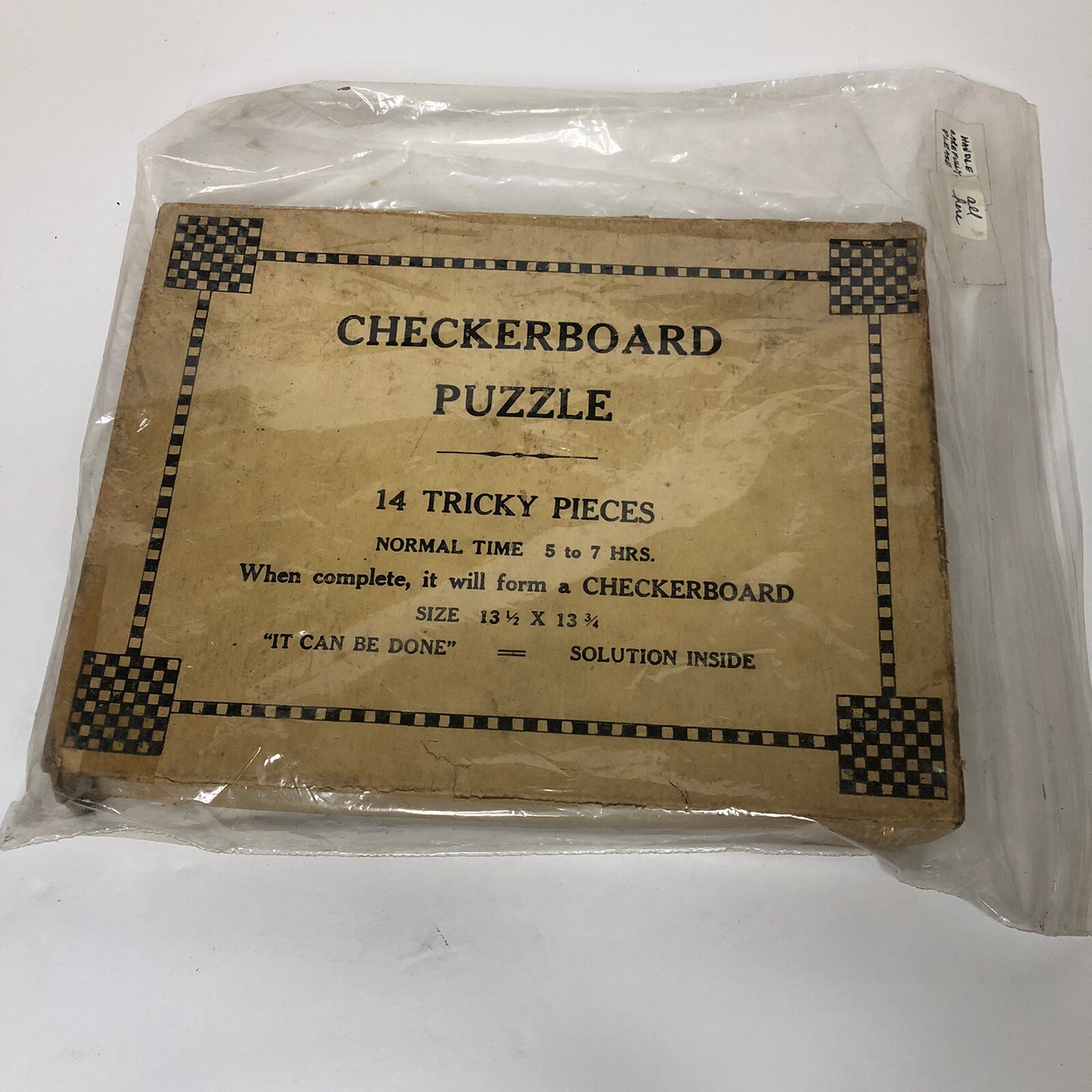 Vintage Checkerboard Puzzle No. 15 with Solution | eBay