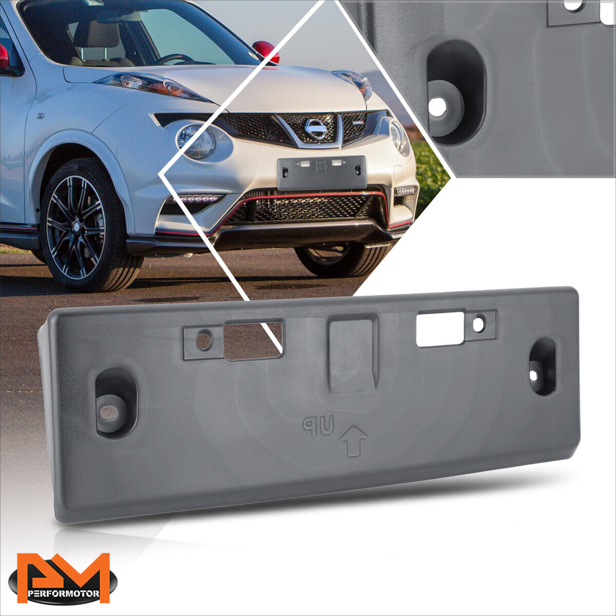 For 11-14 Nissan Juke Front Bumper Tow Hook License Plate Tag Mounting ...
