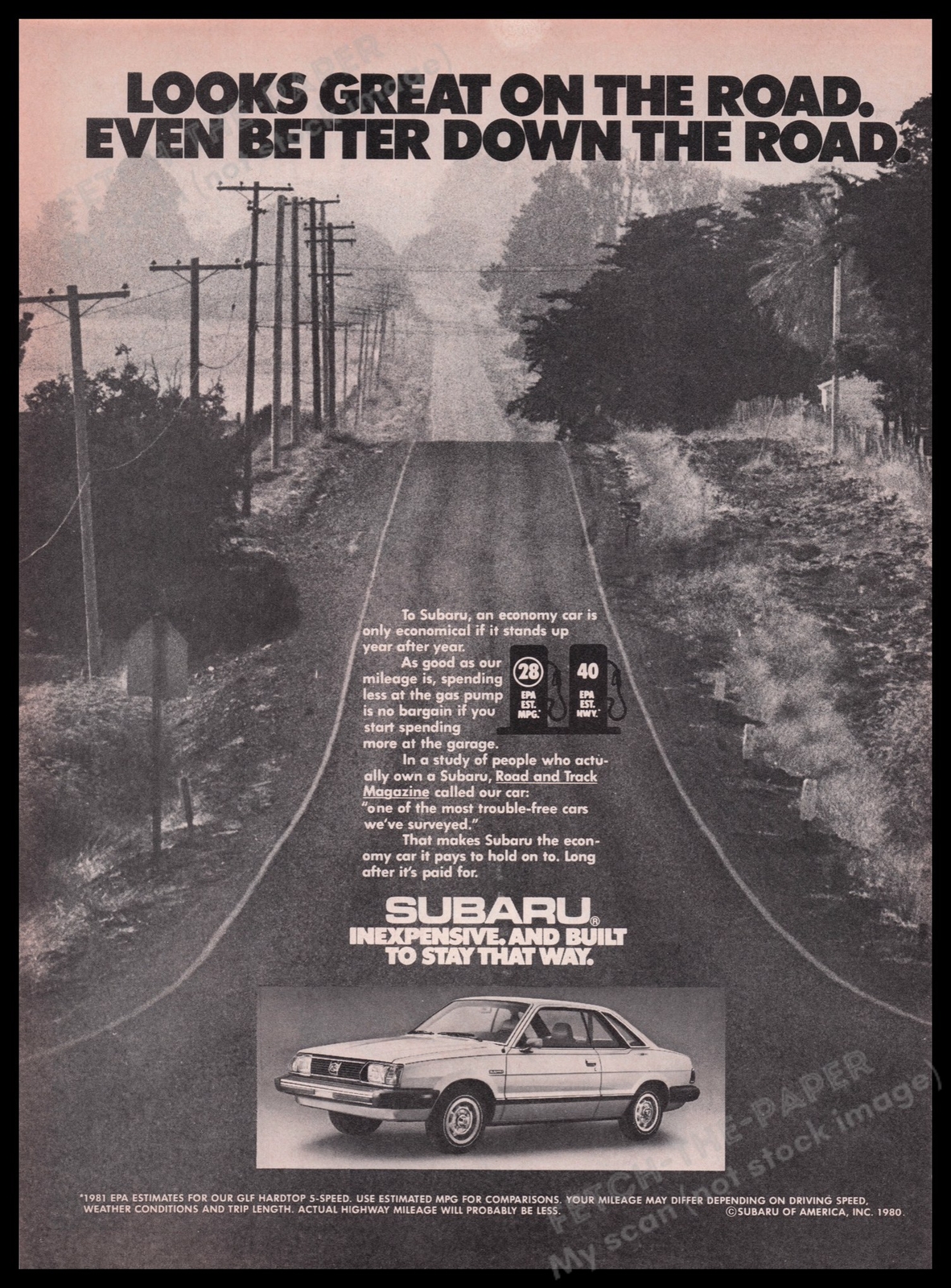 Subaru Economy Car 1980s Print Advertisement Ad 1981 "on the road" | eBay