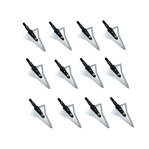12pcs Broadheads Hunting Arrowhead 125 Grain Archery Compound Bow Crossbow Tip | eBay