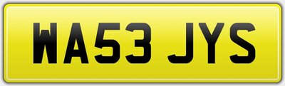 WAJY ASIAN CAR REG NUMBER PLATE WA53 JYS ALL FEES PAID - WAJJY WAJ ...
