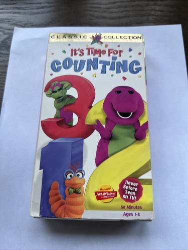 Barney - It's Time For Counting VHS 1997 White Tape Rare | eBay