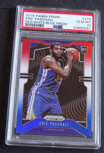2019 Panini Prizm #279 Eric Paschall Red White Blue Card PSA 10 Gem ...