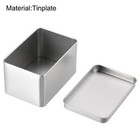 Tin Boxes Small Metal Storage Box Silver Jewelry Keys Coins Metal Tin ...