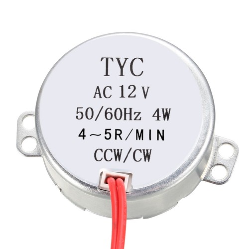 Synchronous Motor AC 12V 4-5RMP 50-60Hz 4W Double Flat Shaft CW CCW | eBay