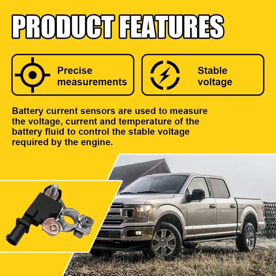 Negative Battery Cable Terminal BMS Monitor Sensor Fits For 18-20 Ford ...