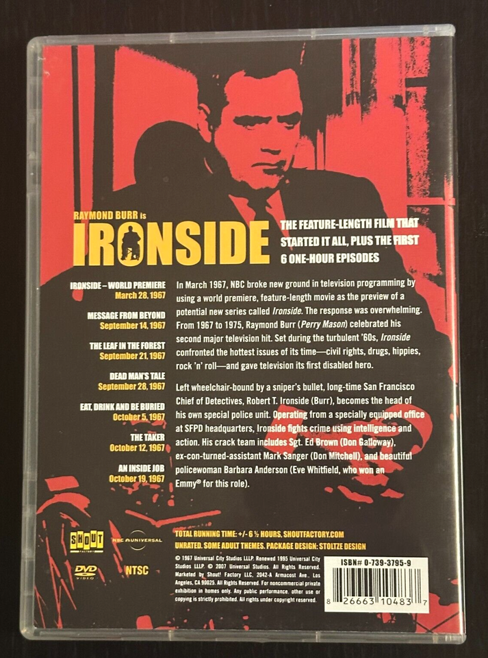 Ironside: 2-DVD Set. Season 1 volume 1. Ships with tracking. | eBay