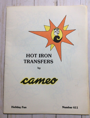 1980 Cameo Vintage Hot Iron Transfers Book #654 Complete Book Holiday ...