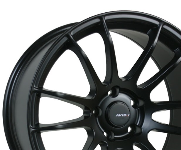 Avid1 AV20 Rims 17x9 +35 5x114.3 Full Matte Black Concave Squared (Set ...