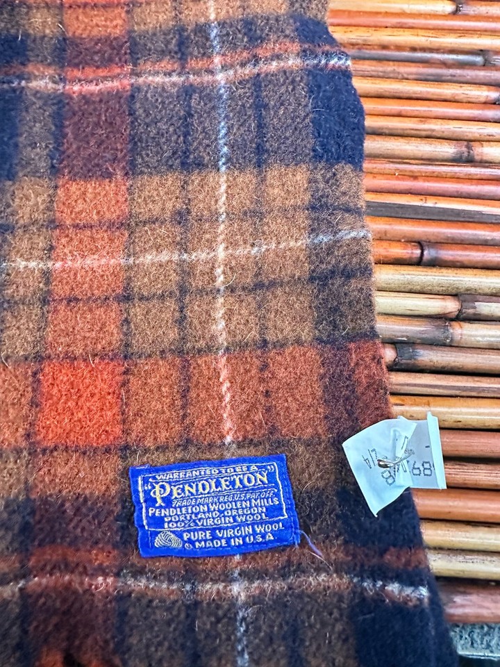 Beaver State Pendleton Fringe Wool Lap Blanket Serape Rare 48x60 Rust ...