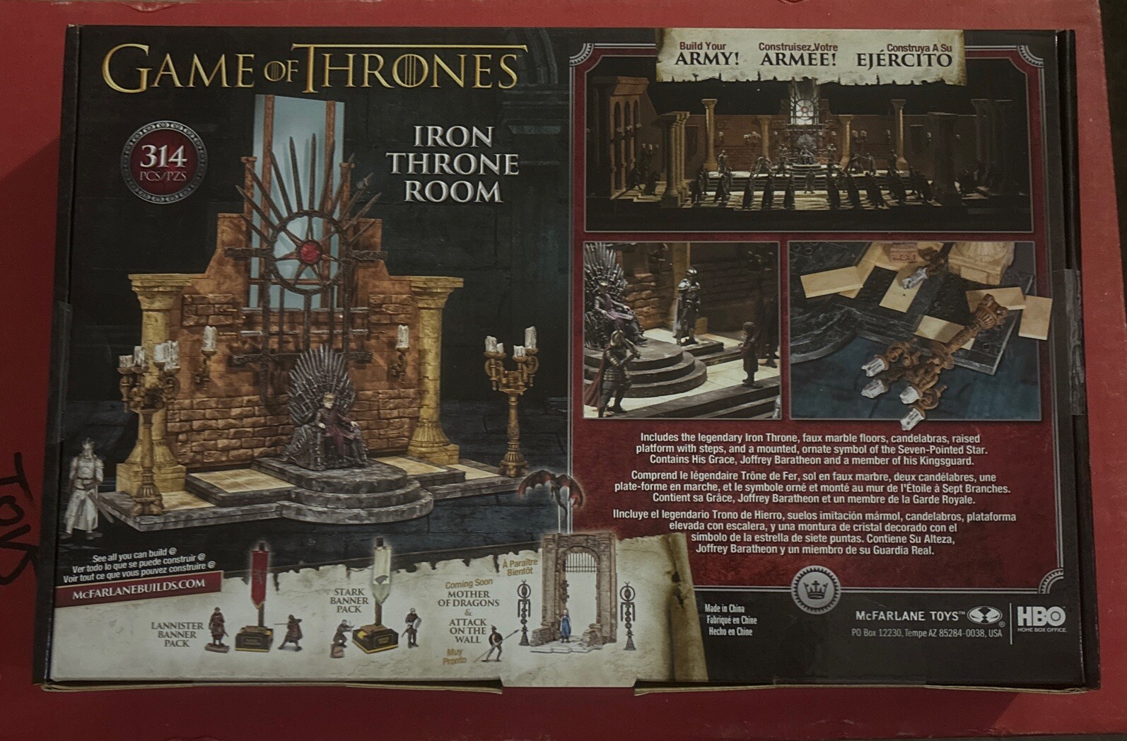 McFarlane Game of Thrones Iron Throne Room Construction Set NEW SEALED ...