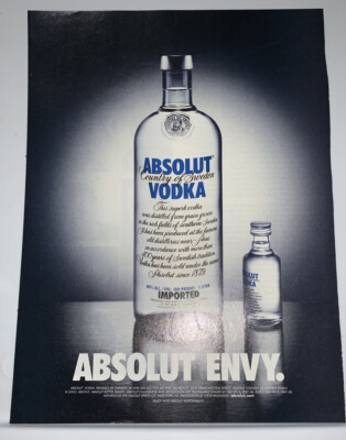2002 Magazine Print Ad Absolut Vodka Absolut Envy | eBay