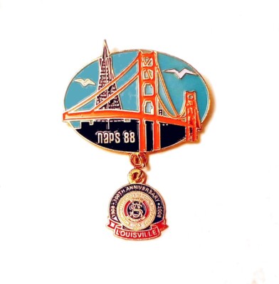 San Francisco Souvenir NAPS Pin Branch 88 Large Oval Golden Gate Lapel ...