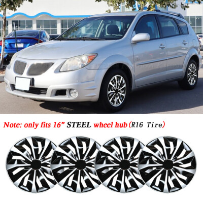 For 2003-2010 Pontiac Vibe 16" Steel Wheel Rim 4PCS ABS Hub Caps ...