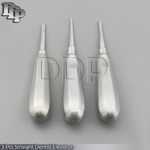 3 PCS STRAIGHT DENTAL SURGERY APICAL ROOT TIP ELEVATORS #34 #34S #301 ...