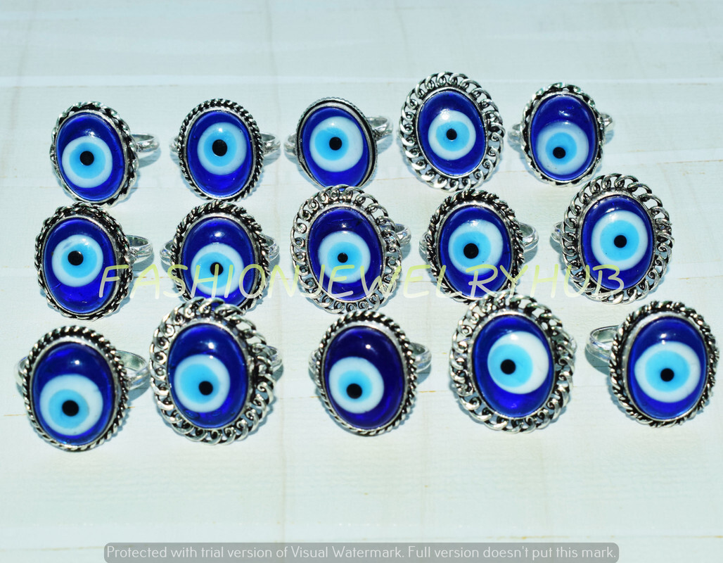 Evil Eye Gemstone Ethnic Handmade 5pcs Ring Lots For Woman FR-2983 | eBay