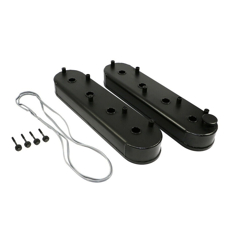 Chevy LS1 LS6 Fabricated Black Aluminum Valve Covers w/ Coil Mounts LS2 ...