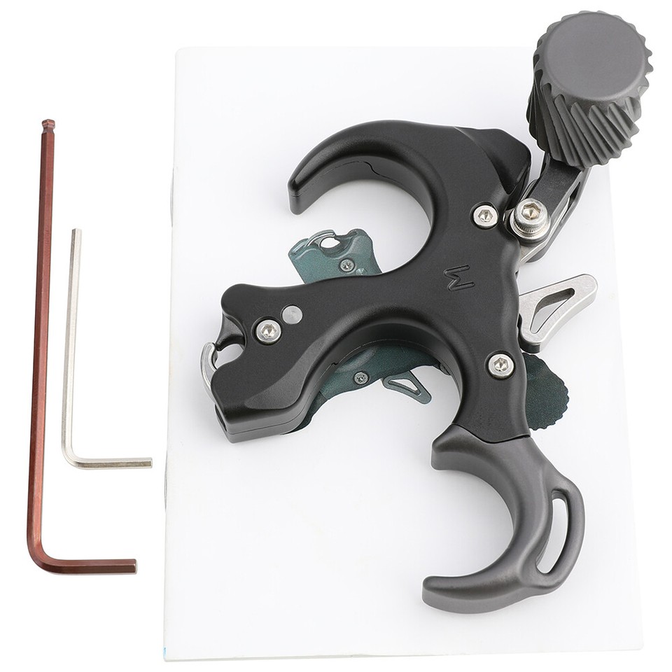 Compound Bow Release Aid 3 Finger Thumb Trigger Adjustable Archery ...