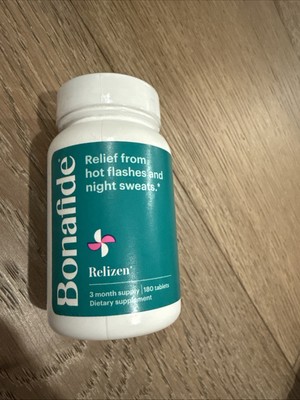 RELIZEN BONAFIDE Relief From Hot Flashes & Night Sweats 180 Caps -Exp ...