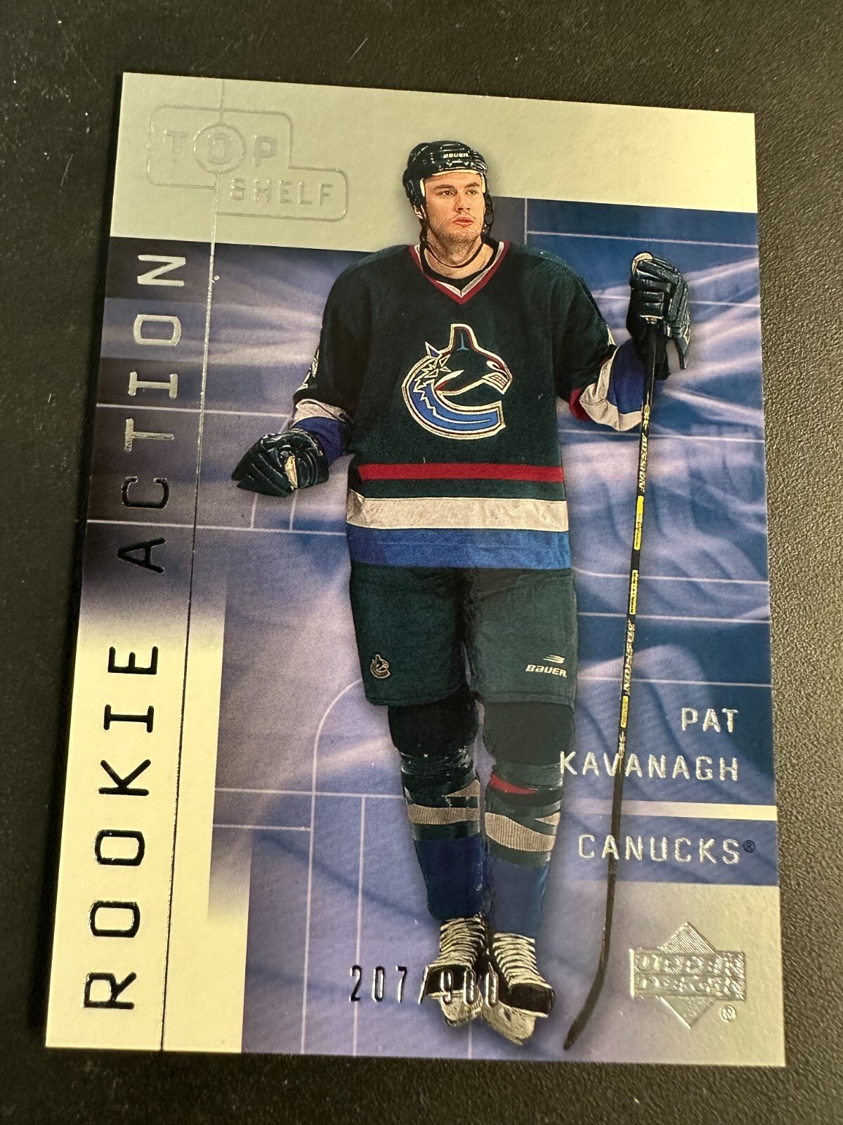 Pat Kavanagh 2001-02 UD Top Shelf RC (Standing) Card #66A Serial #d ...