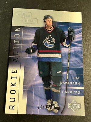 Pat Kavanagh 2001-02 UD Top Shelf RC (Standing) Card #66A Serial #d ...