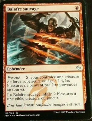 Balafre sauvage / Wild Slash FRENCH Lightly Played Fate Reforged magic ...
