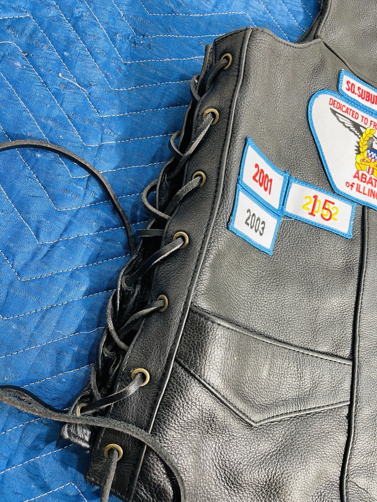 Vintage Motorcycle Club Vest Biker Patches Suburban C… - Gem