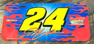 Jeff Gordon #24 NASCAR Motorsport Racing Vintage Vinyl Vanity Plate | eBay