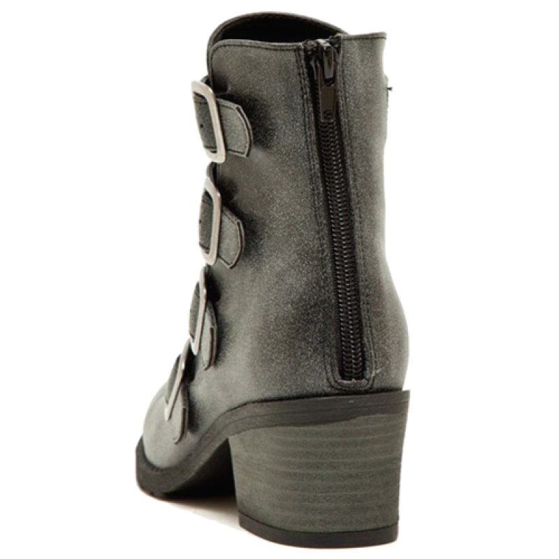 Women's Ladies Black Multi Buckle Booties Size 5, 6, 7, 8, 9, 10 - NEW ...