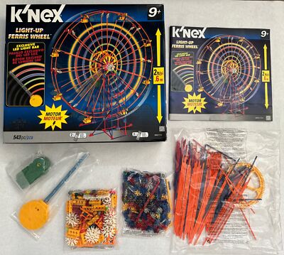 Factory Sealed Parts K'NEX Light-Up Ferris Wheel w/Motor & LED Light ...