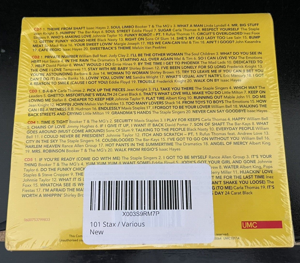 Various Artists - 101 Stax - Various Artists 5XCD BRAND NEW SEALED Fast ...