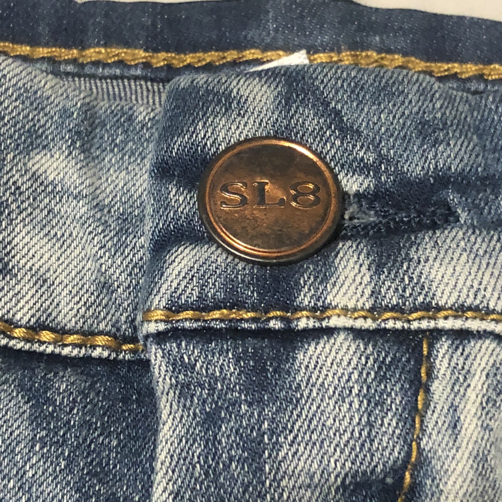 SL8 Women’s Short Shorts Light Denim Wash Distressed Frayed Edges Size ...