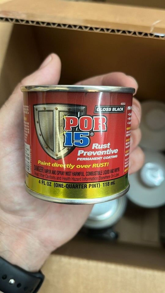 New POR-15 45006 Gloss Black Rust Preventative Coating 4 oz Each, 6 ...