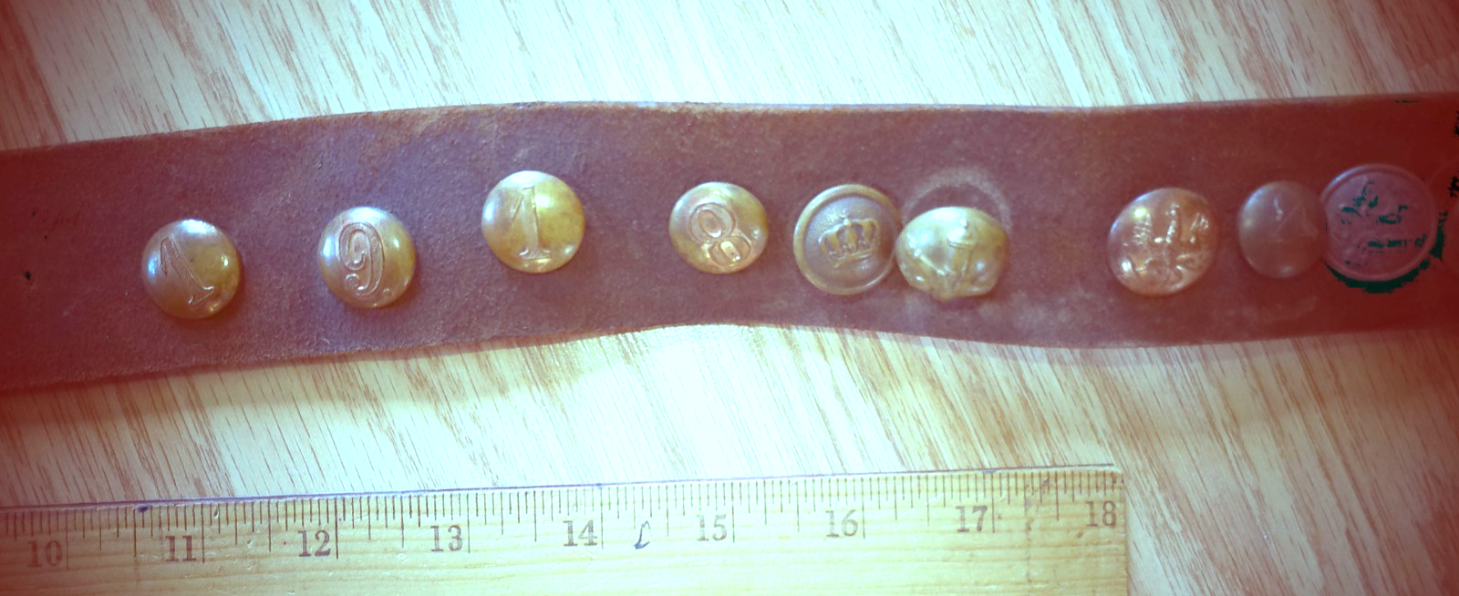 WW1 BUTTON BELT MADE WITH GERMAN BELT | eBay