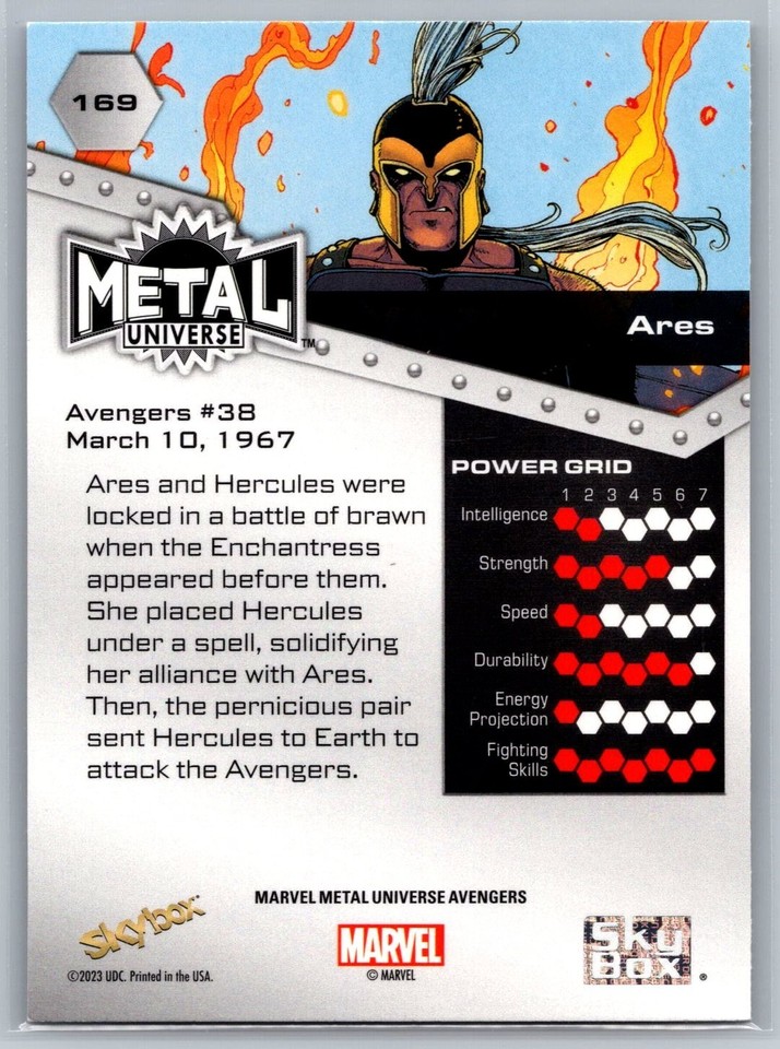 2024 Skybox Marvel Metal Universe Avengers HIGH SERIES #169 Ares | eBay