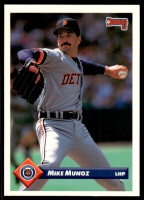 1993 Donruss Baseball Card Mike Munoz Detroit Tigers #627 | eBay
