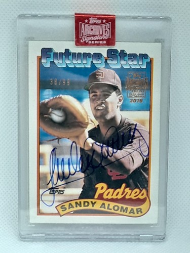 Sandy Alomar Topps Archives Signature 1989 Topps AUTO (42/60) San Diego ...
