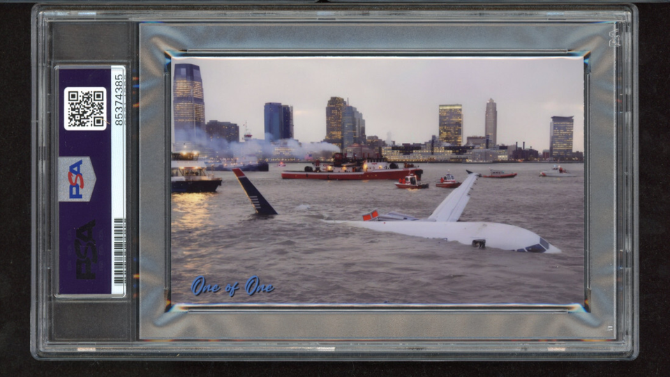 Sully Sullenberger signed Cut 3x5 Custom Card PSA DNA Slab Hudson Auto ...