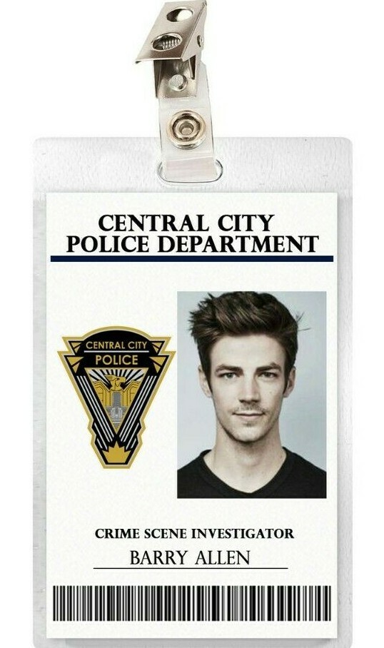 The Flash Barry Allen Joe West Ccpd ID Badge Cosplay Costume Laminate ...
